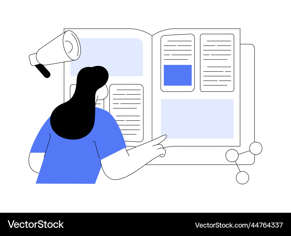 Magazine abstract concept Royalty Free Vector Image