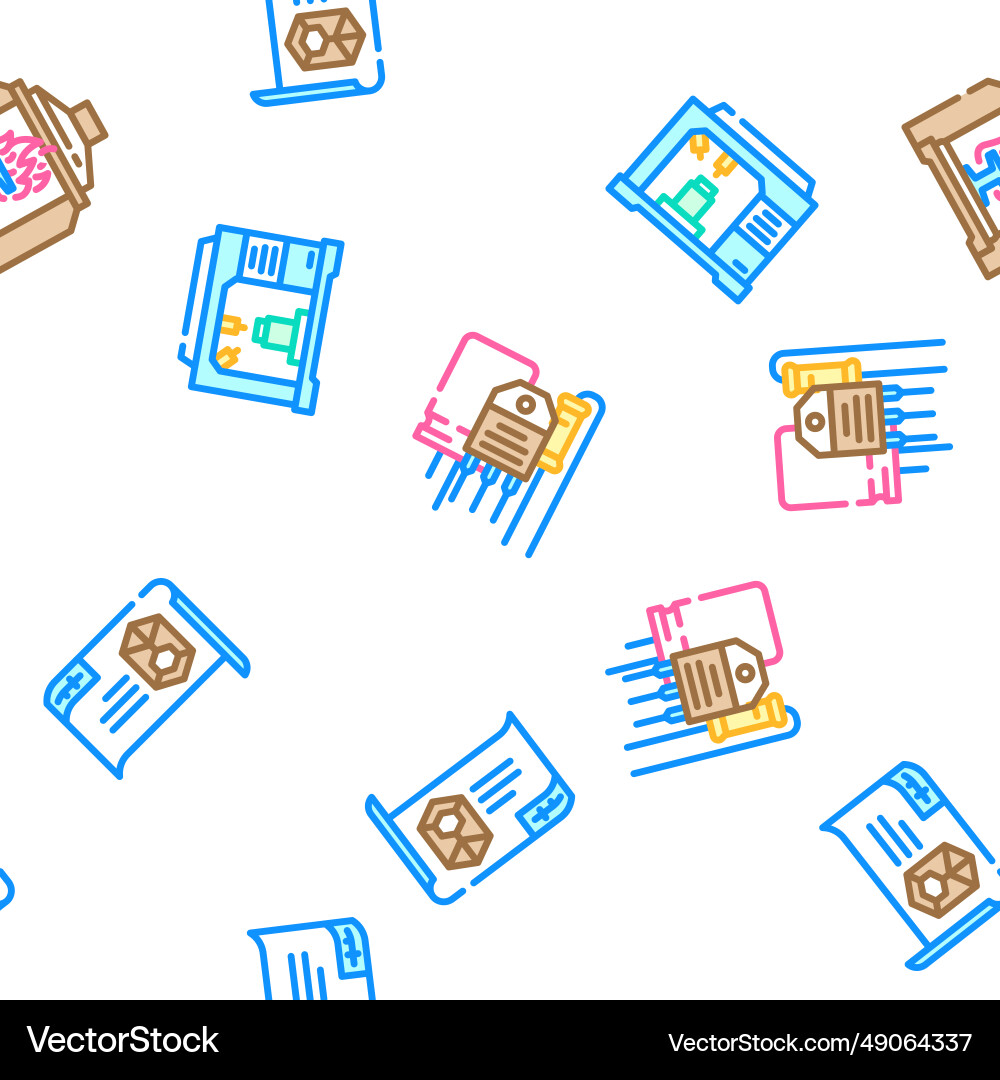 Manufacturing factory production seamless Vector Image