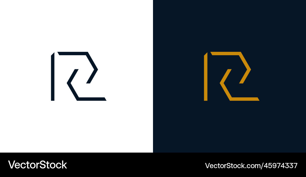 Modern and sophisticated r logo design Royalty Free Vector