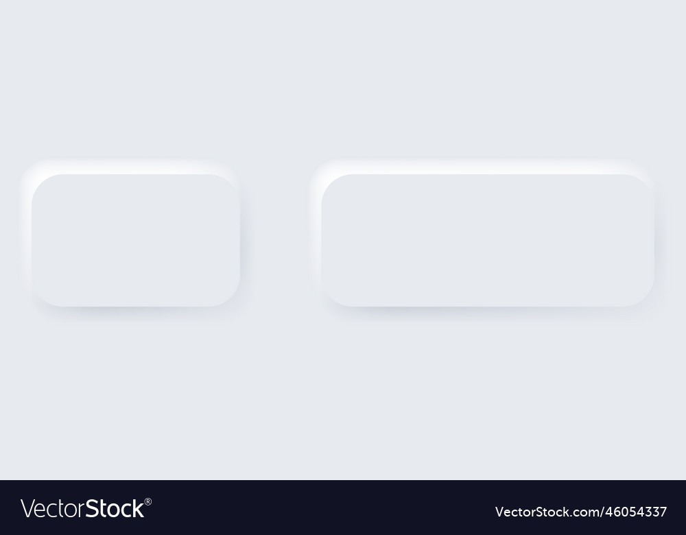 Neumorphic buttons simple trendy design elements Vector Image