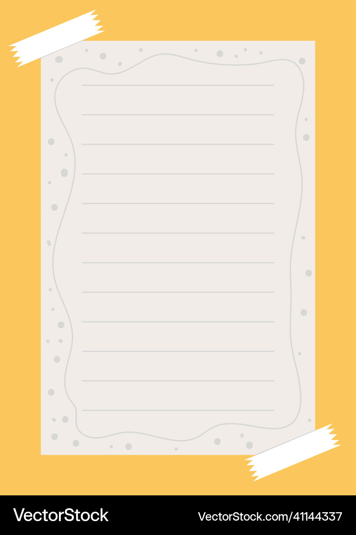 Note paper with tape Royalty Free Vector Image