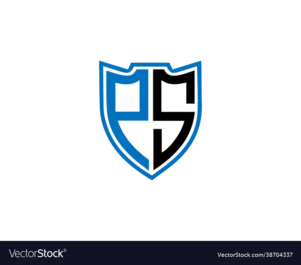 Ps initial logo design Royalty Free Vector Image