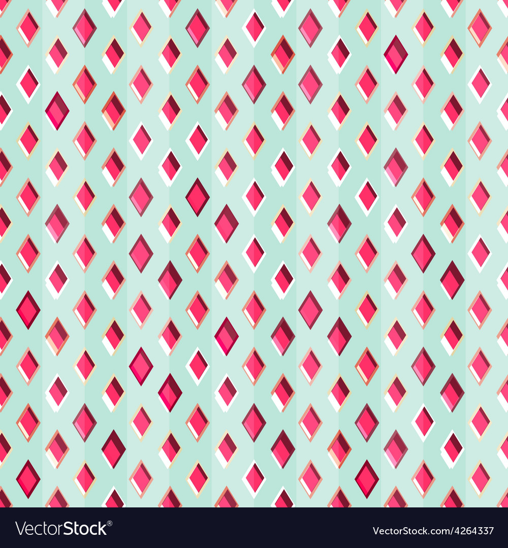 Red diamonds seamless pattern Royalty Free Vector Image
