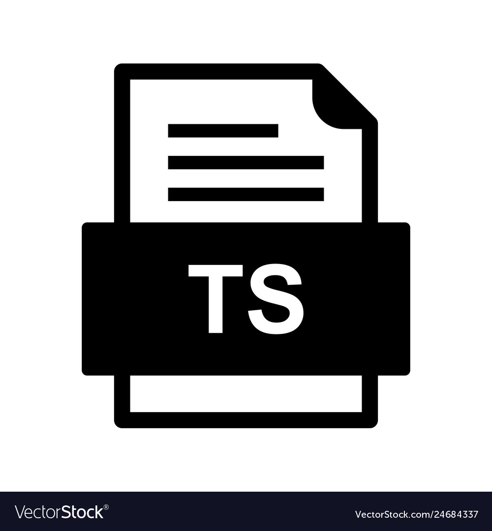 Ts file document icon Royalty Free Vector Image