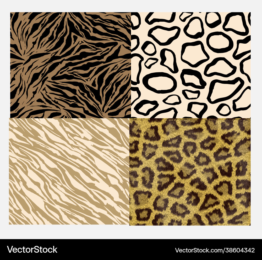 A group tiger gibbard tiger skins eps 10 Vector Image
