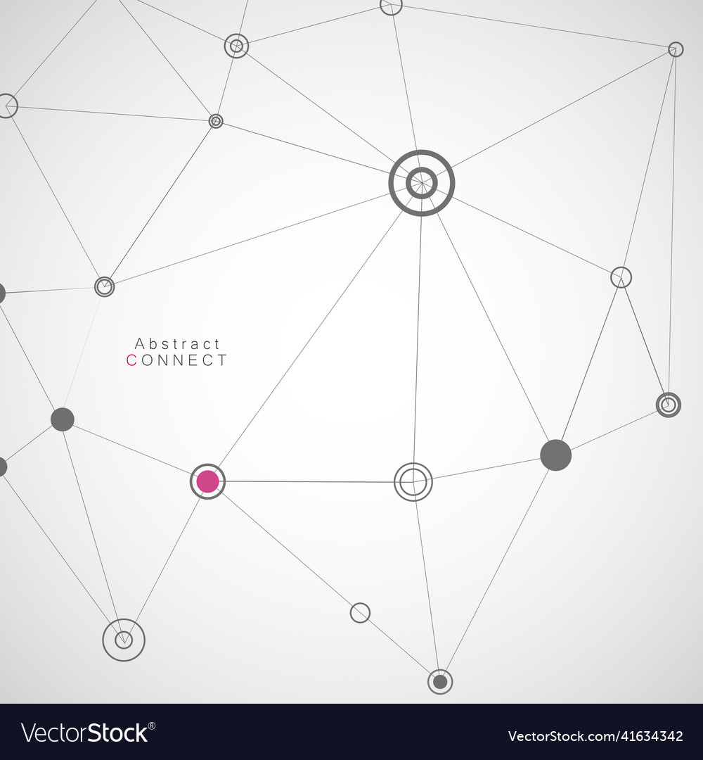 Abstract Molecular Connection Technology Vector Image