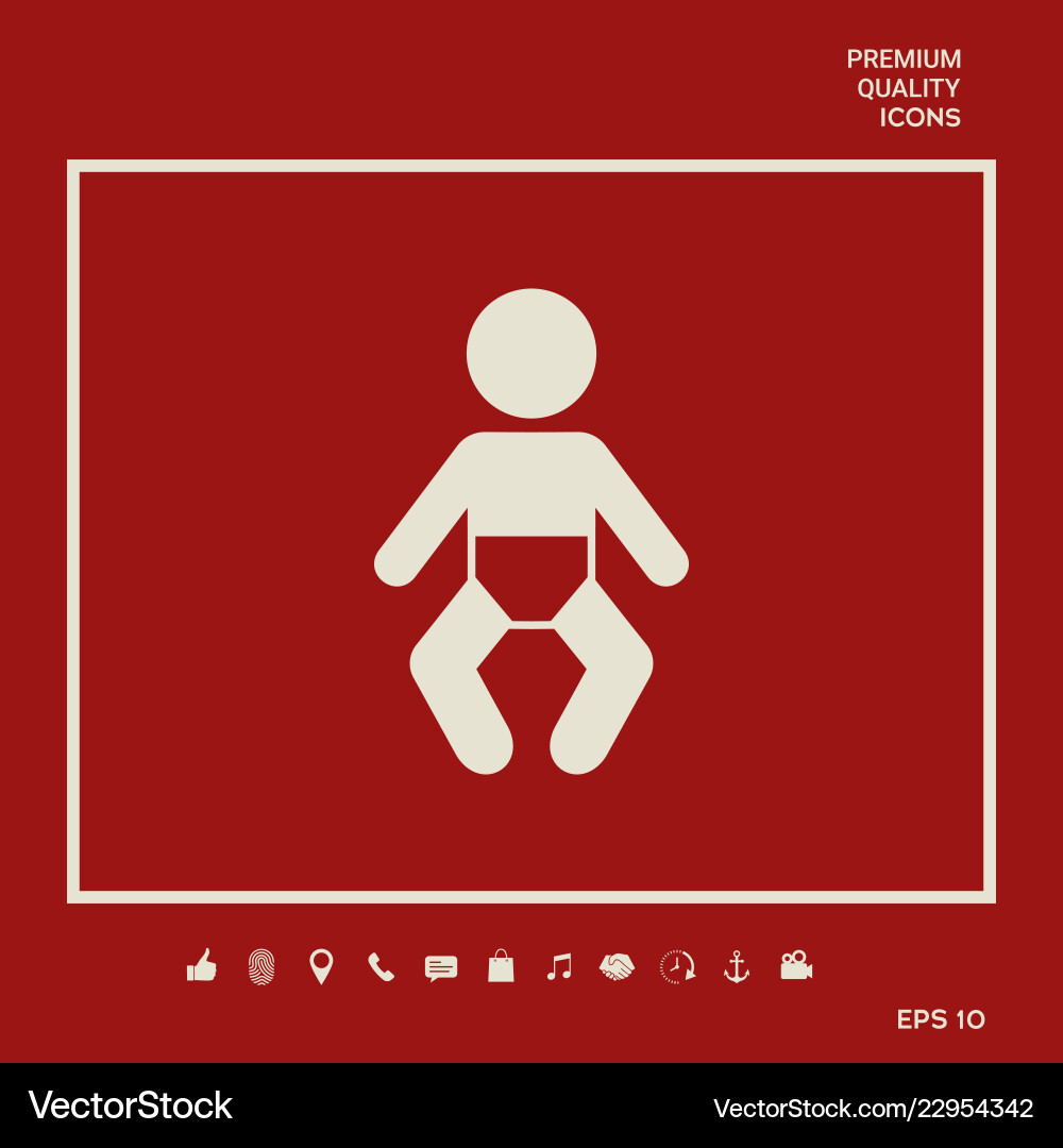Baby symbol icon graphic elements for your design Vector Image