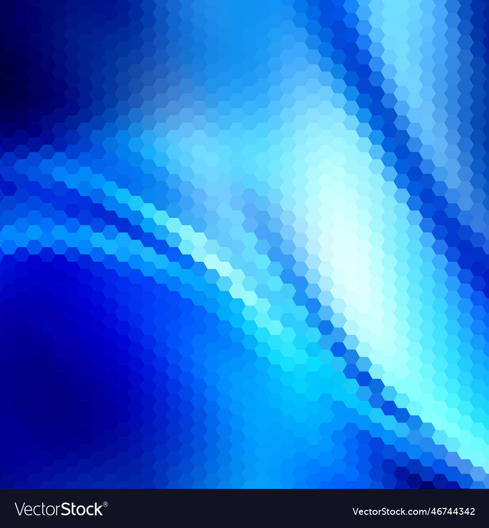 Blue triangular background polygonal style decor Vector Image