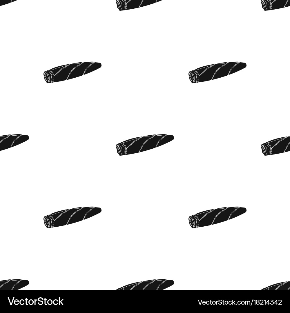 Cigar twisted tobacco leaf smoldering Royalty Free Vector