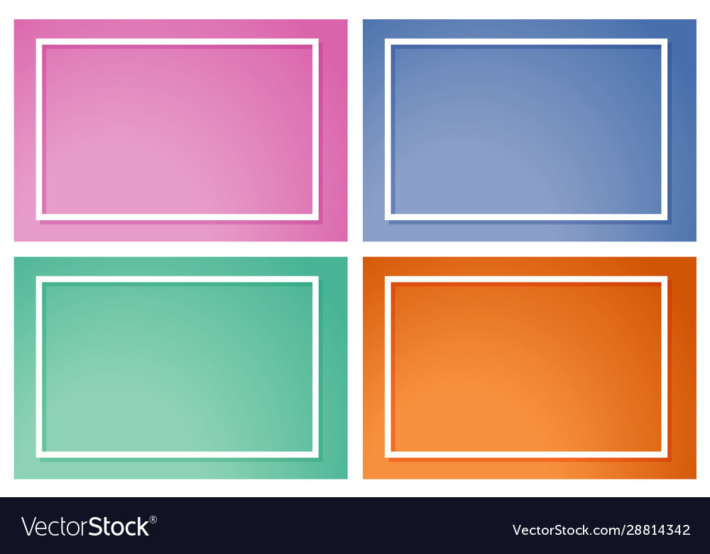 Four Background Templates In Different Color Vector Image