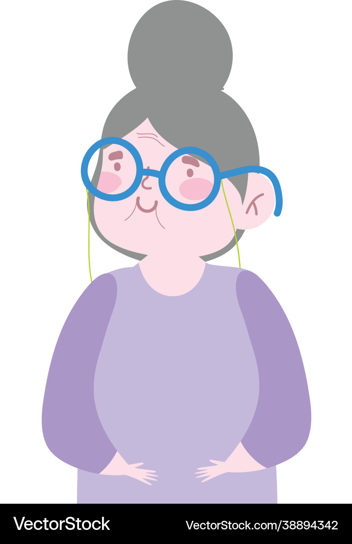 Grandmother with glasses Royalty Free Vector Image
