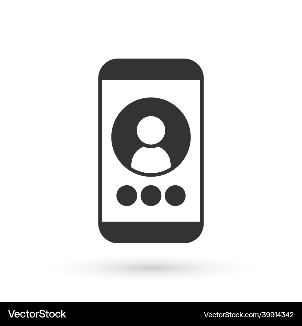 Grey video chat conference icon isolated on white Vector Image