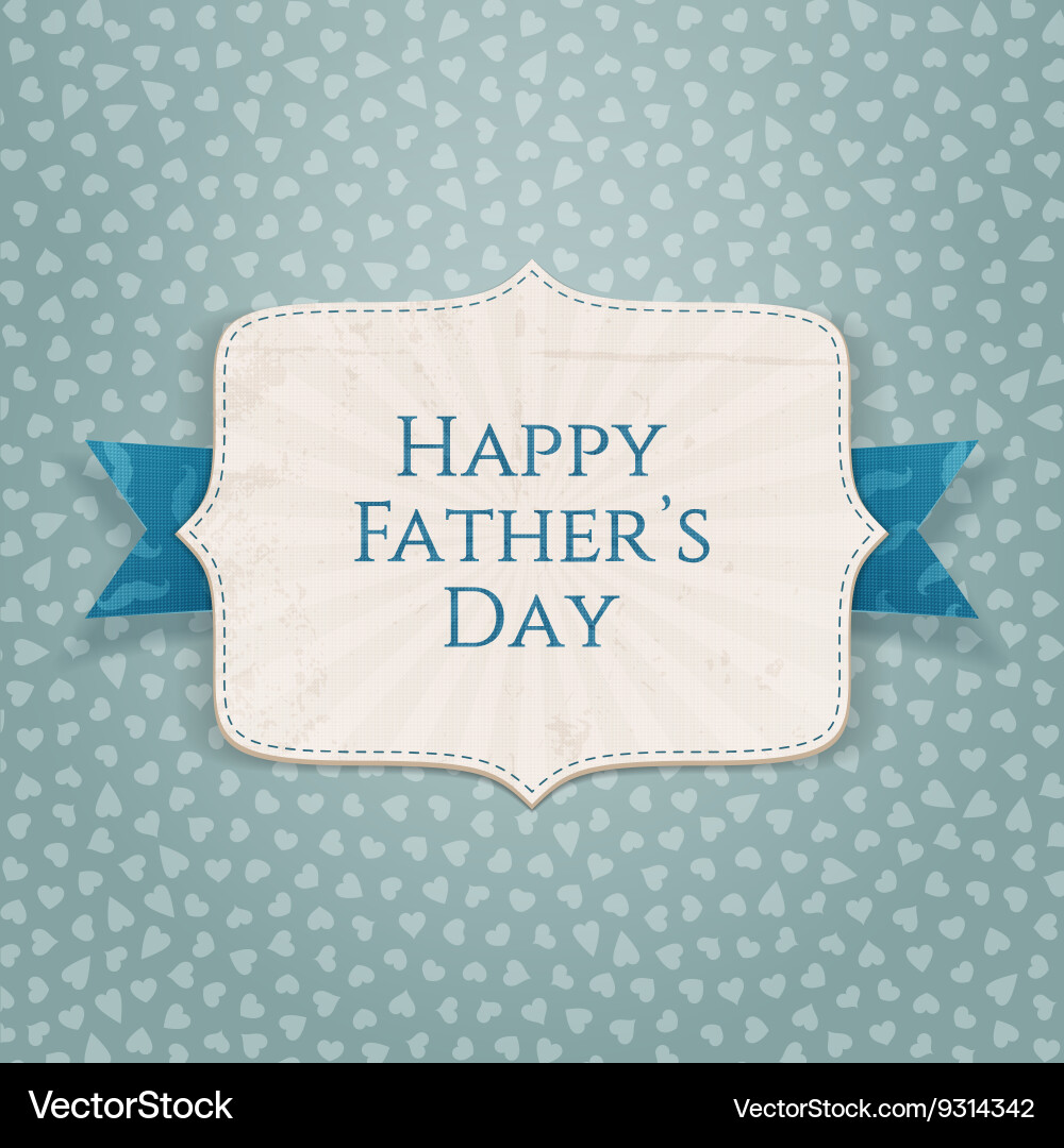 Happy fathers day paper emblem Royalty Free Vector Image