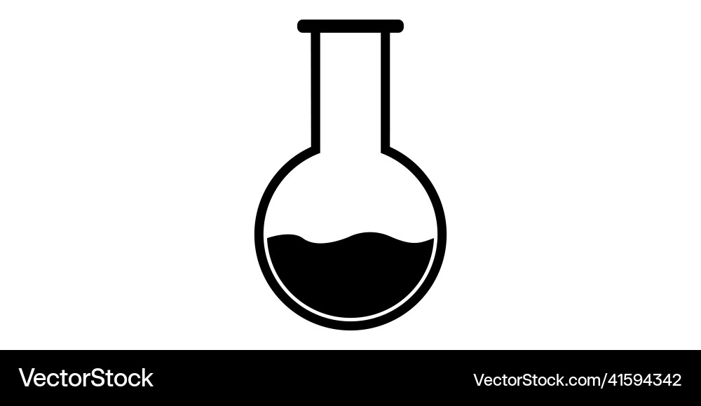 Laboratory glassware in black chemistry beaker Vector Image