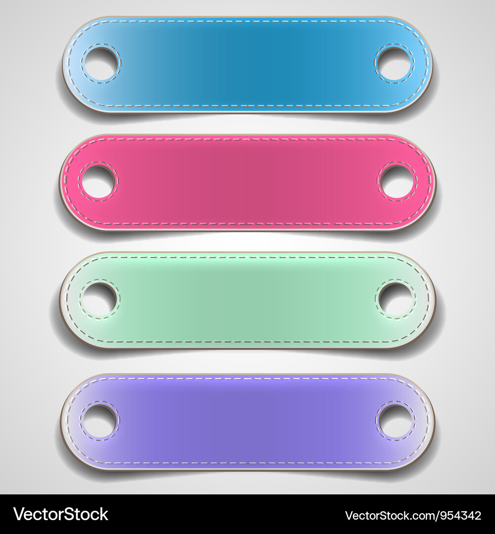 Leather banners Royalty Free Vector Image - VectorStock