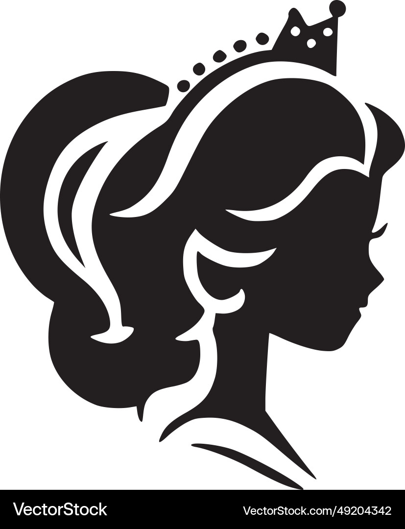 Princess - minimalist and flat logo Royalty Free Vector