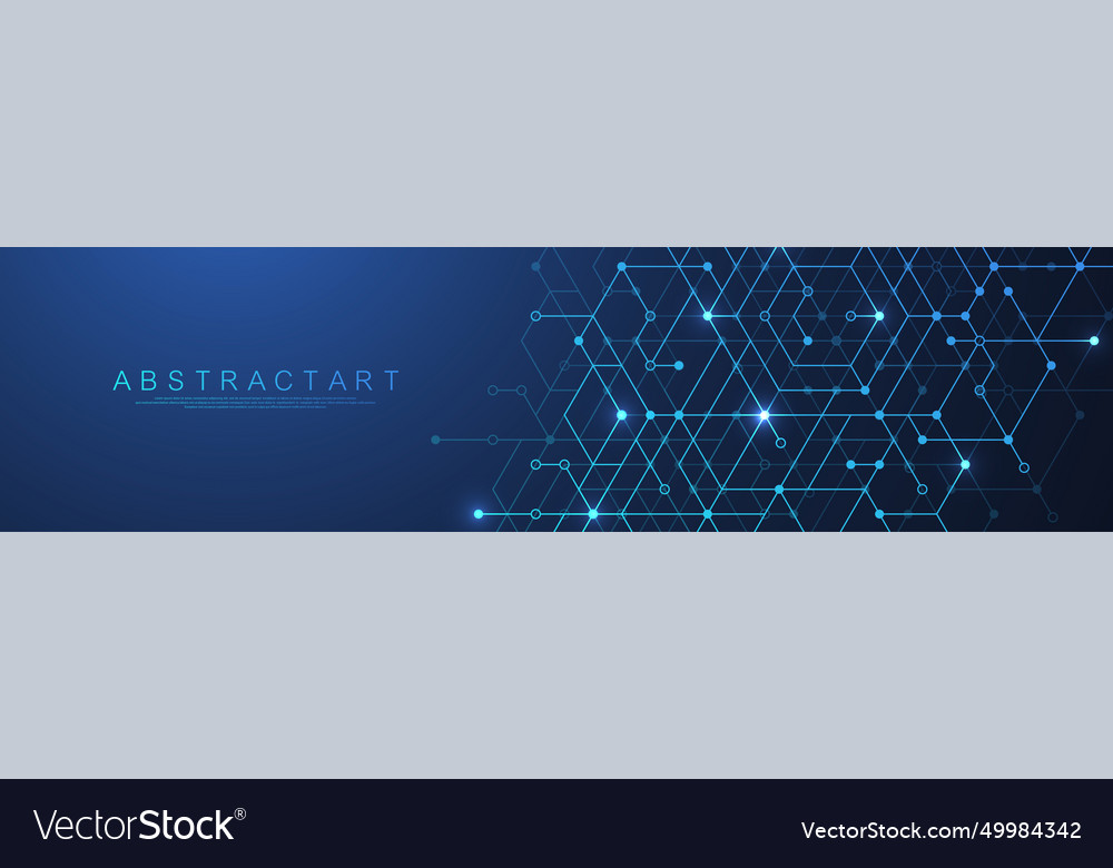 Technology Abstract Lines And Dots Connect Vector Image