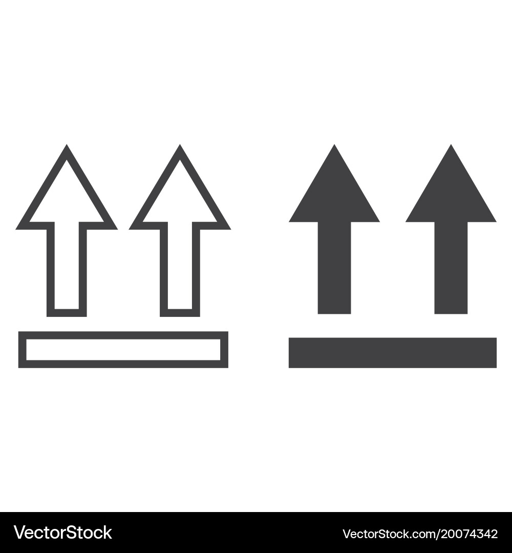 This side up symbol line and glyph icon Royalty Free Vector