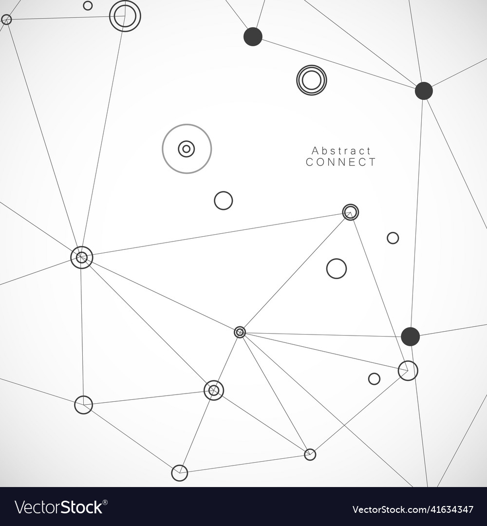 Abstract Molecular Connection Technology Vector Image