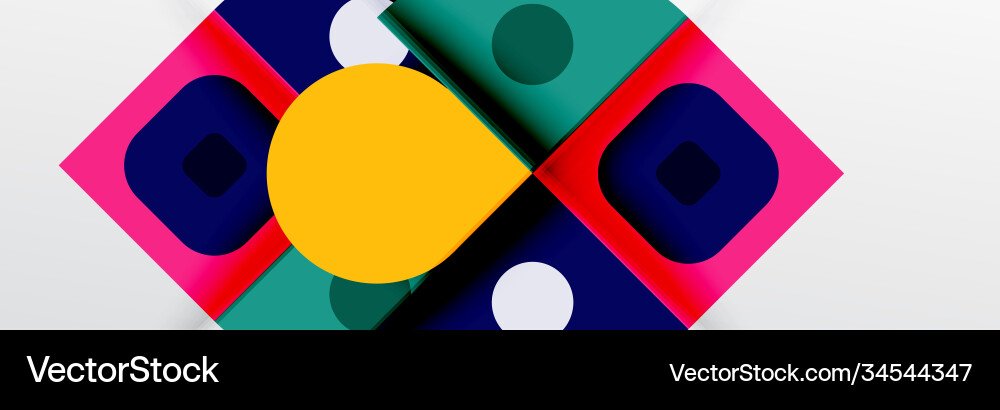 Bright color circles abstract round shapes Vector Image