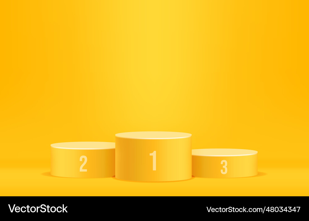 Competition winner podium on minimal scene Vector Image
