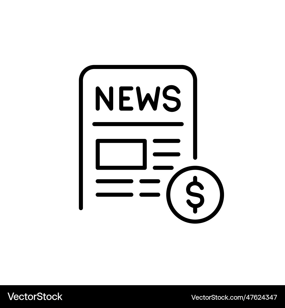 Digital newspaper subscription news app Royalty Free Vector