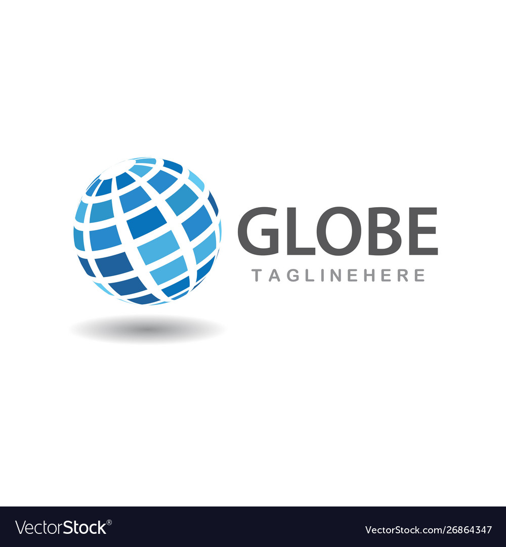 Globe technology logo Royalty Free Vector Image