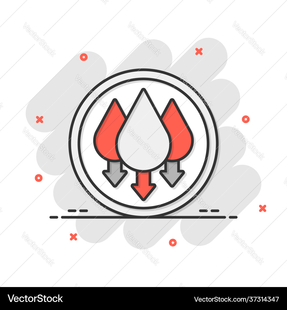 Humidity icon in comic style climate cartoon on Vector Image