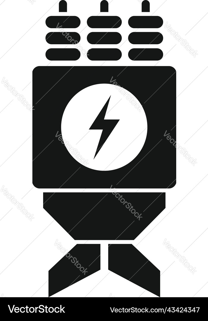 Hydro energy icon simple power plant Royalty Free Vector
