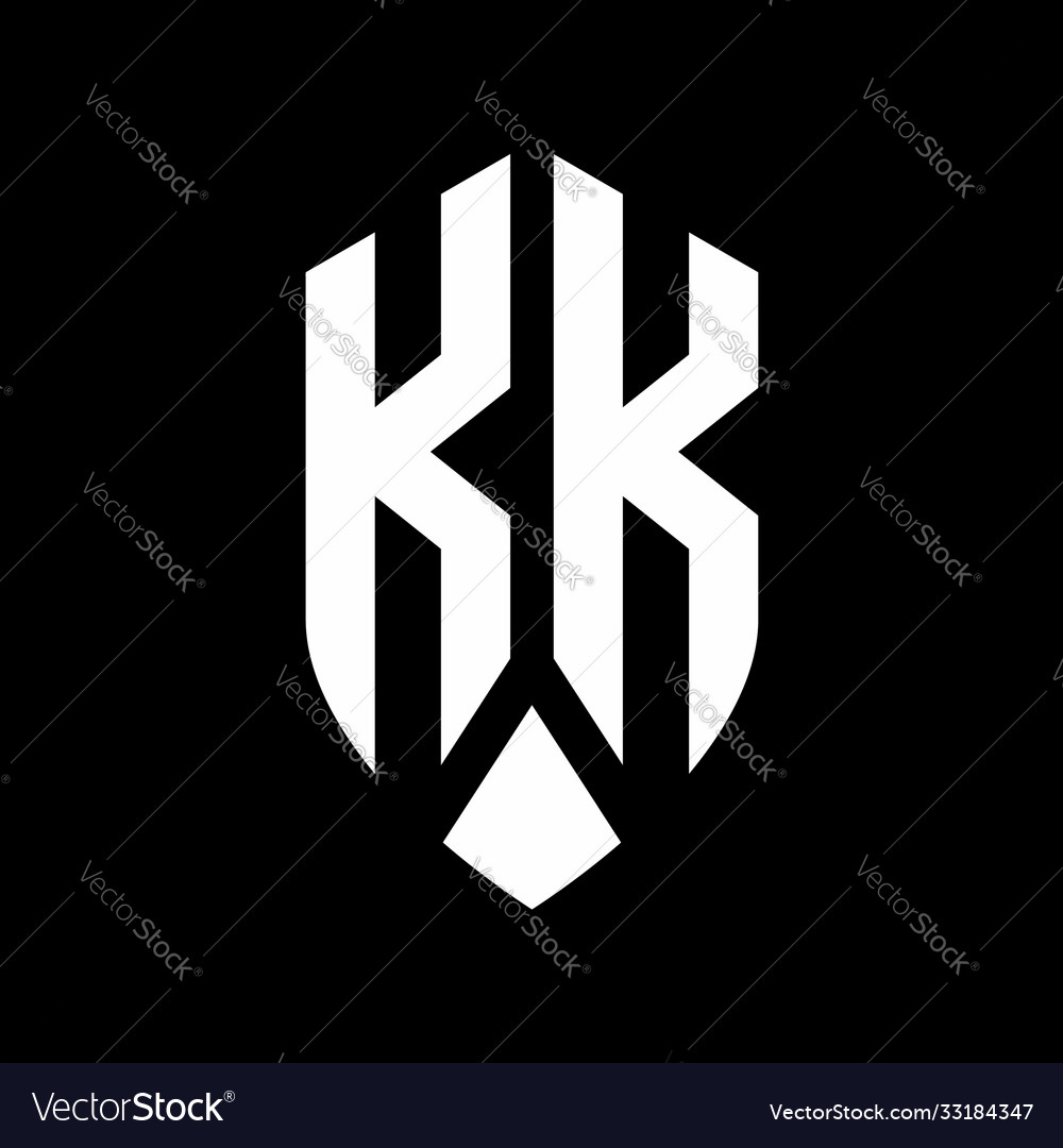 Kk logo monogram with emblem shield style design Vector Image Kk logo monogram with emblem shield style design Vector Image