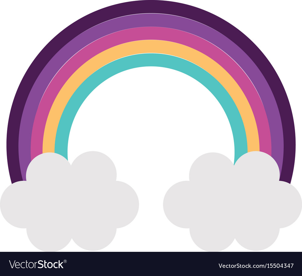 Rainbow sky isolated Royalty Free Vector Image