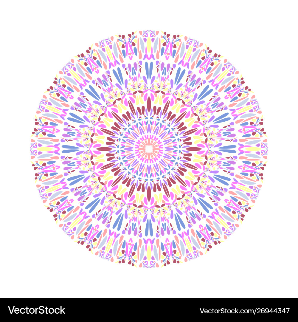 Round circular colorful floral ornament pattern Vector Image