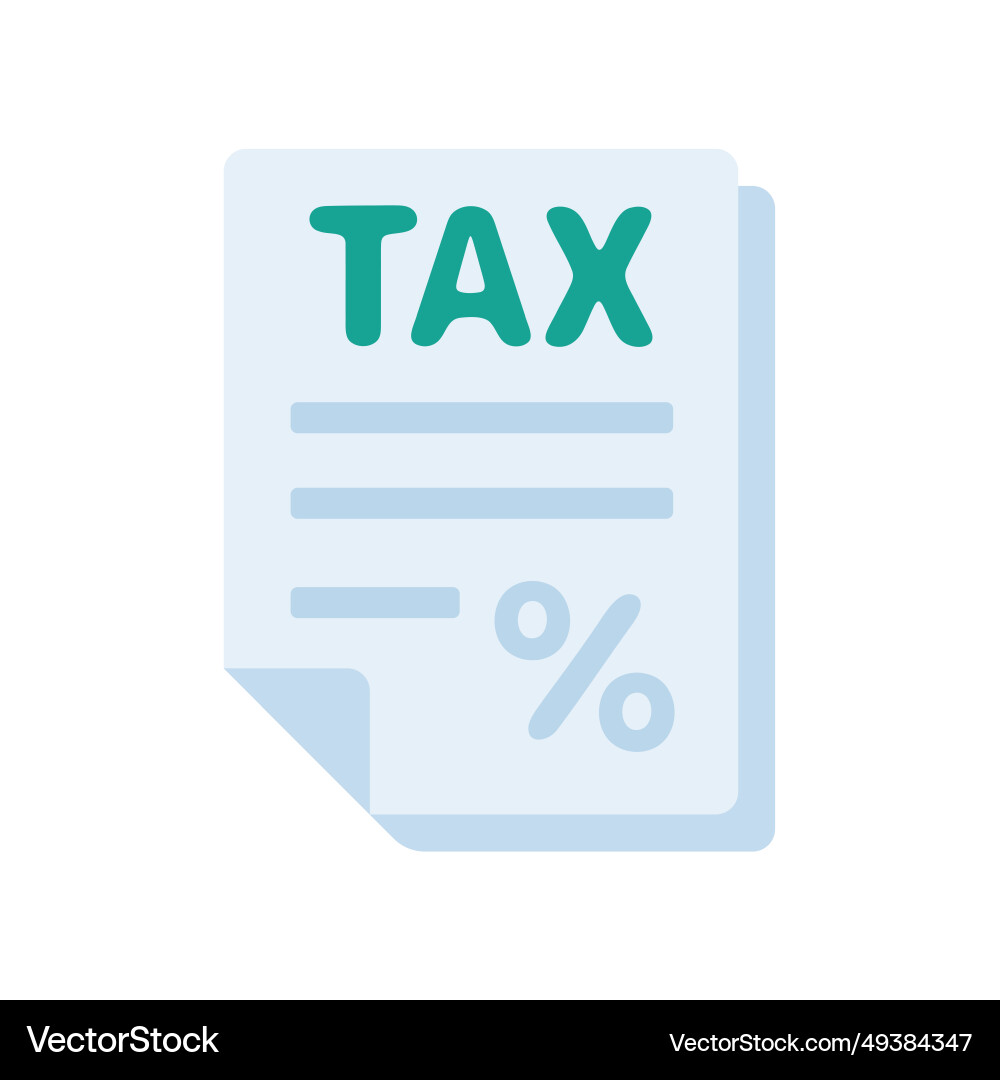 Tax document icon documents for filing taxes Vector Image
