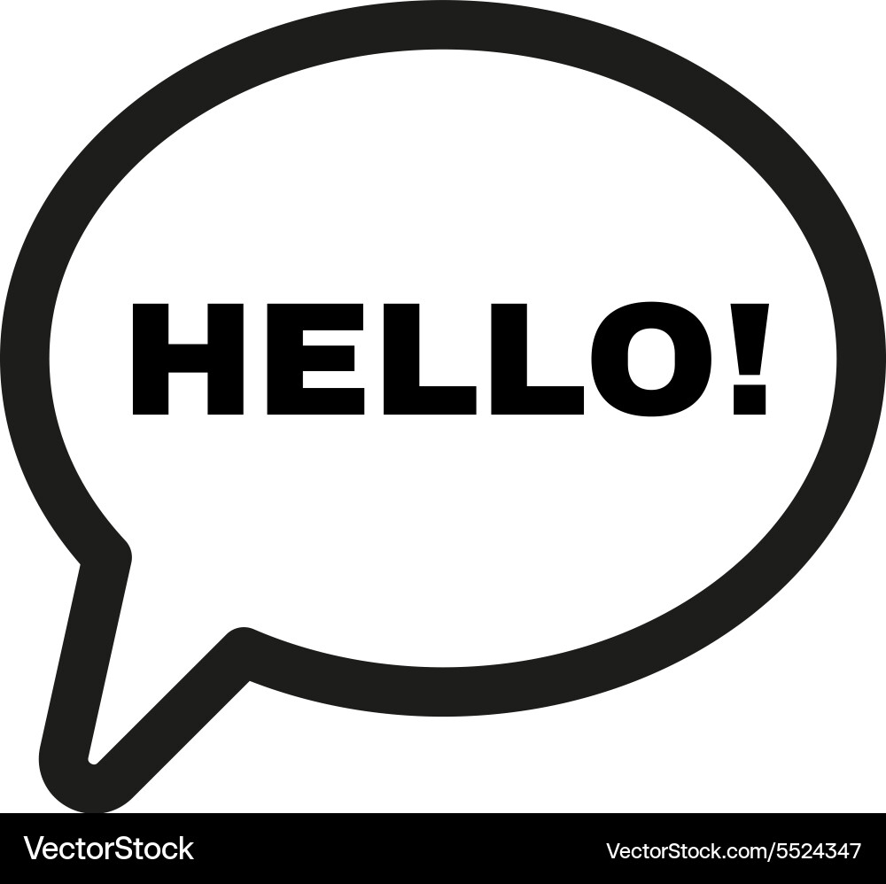The hello icon Greet and hi symbol Flat Royalty Free Vector