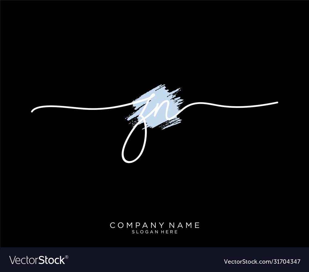 Zn initial handwriting logo design Royalty Free Vector Image Zn initial handwriting logo design Royalty Free Vector Image