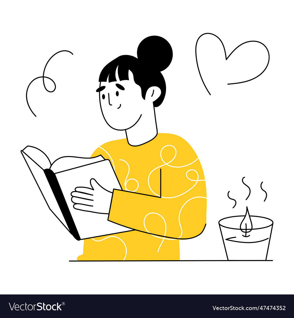 Book reading Royalty Free Vector Image - VectorStock