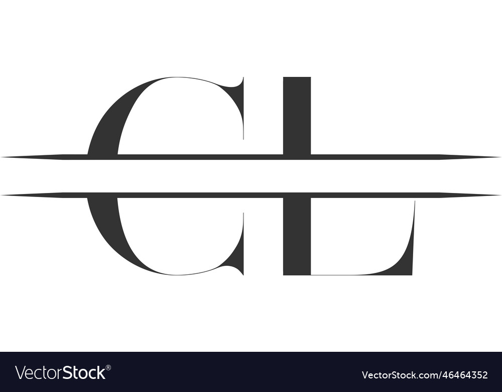 Cl abstract initial monogram Royalty Free Vector Image