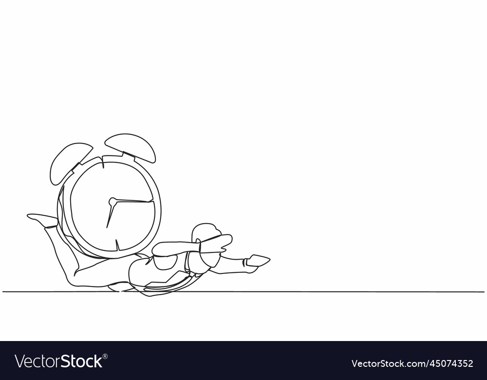 Continuous one line drawing depressed businessman Vector Image Continuous one line drawing depressed businessman Vector Image