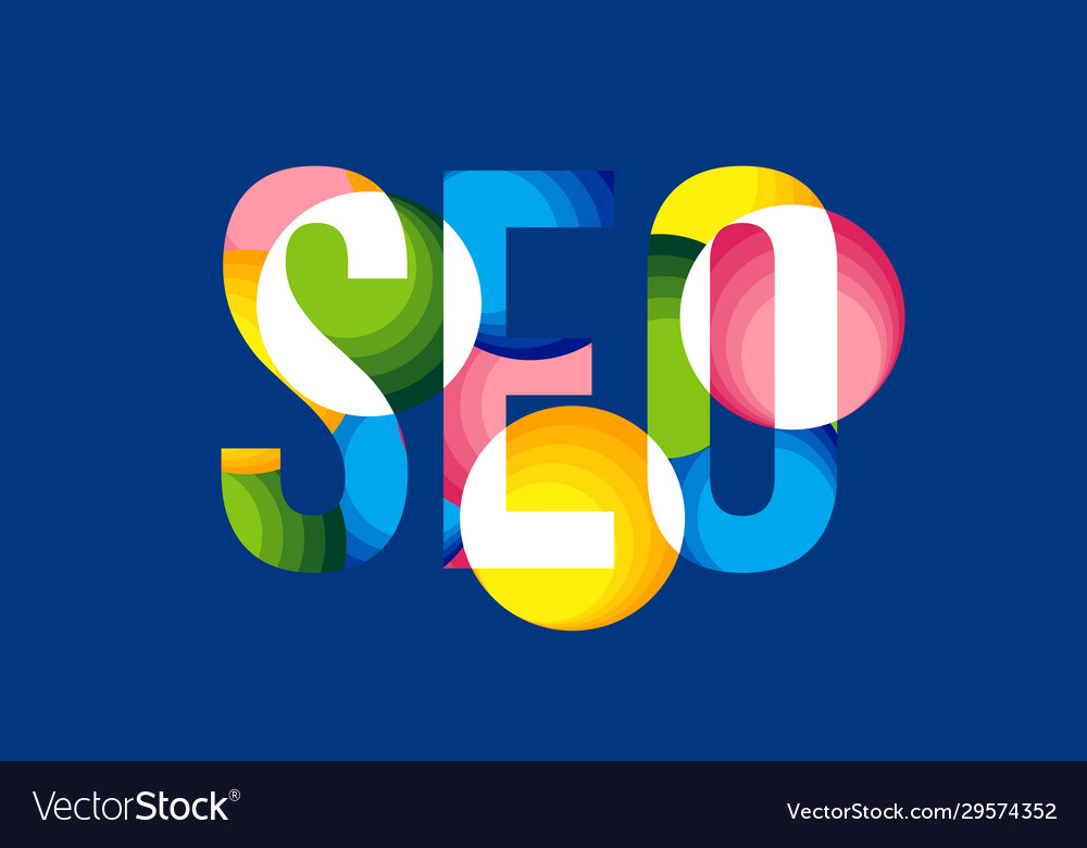 Creative seo search engine Royalty Free Vector Image