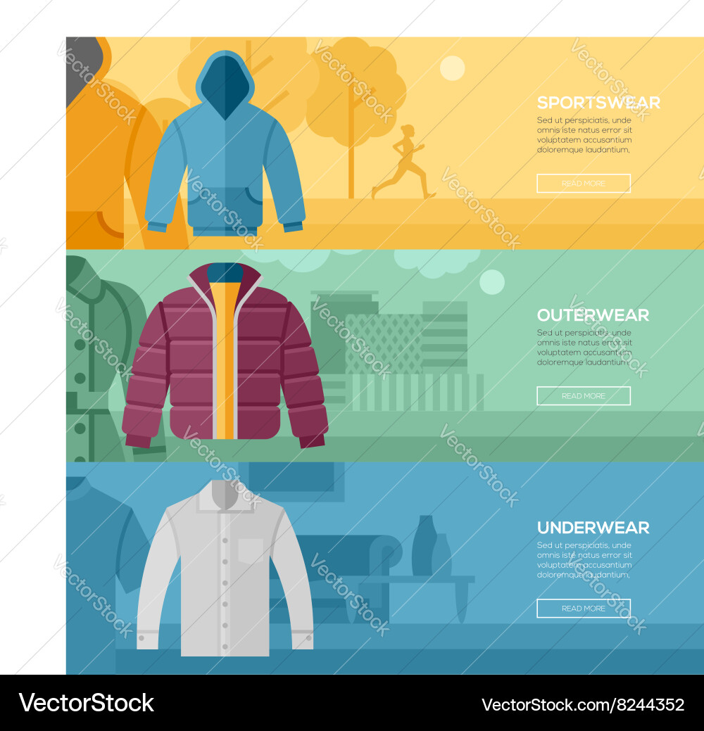 Flat design concept of every day clothes Vector Image