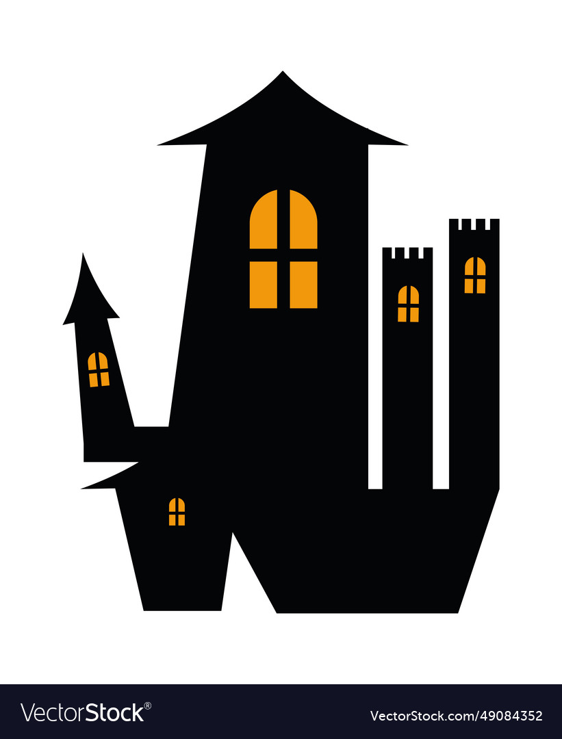 Halloween castle spooky Royalty Free Vector Image
