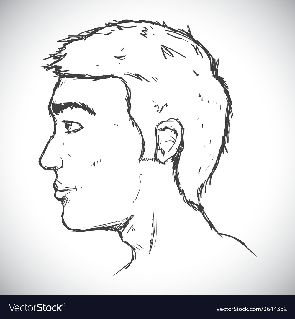 Human profile Royalty Free Vector Image - VectorStock