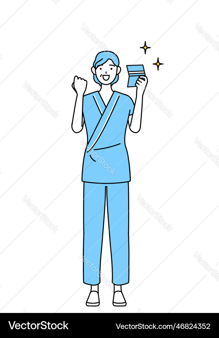 Middle-aged and senior female admitted patient Vector Image