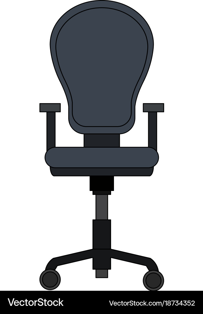 Office chair with wheels Royalty Free Vector Image