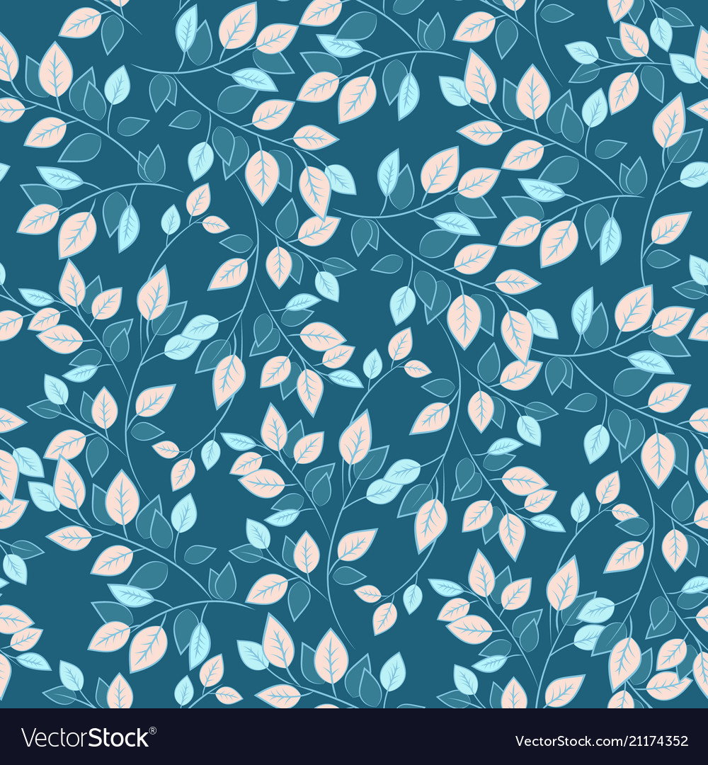 Pattern with leaves 1 Royalty Free Vector Image