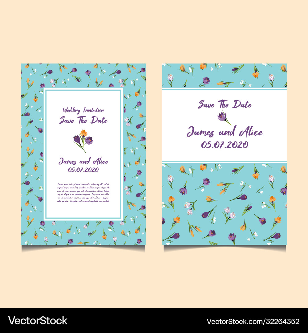 Set two invitations Royalty Free Vector Image - VectorStock