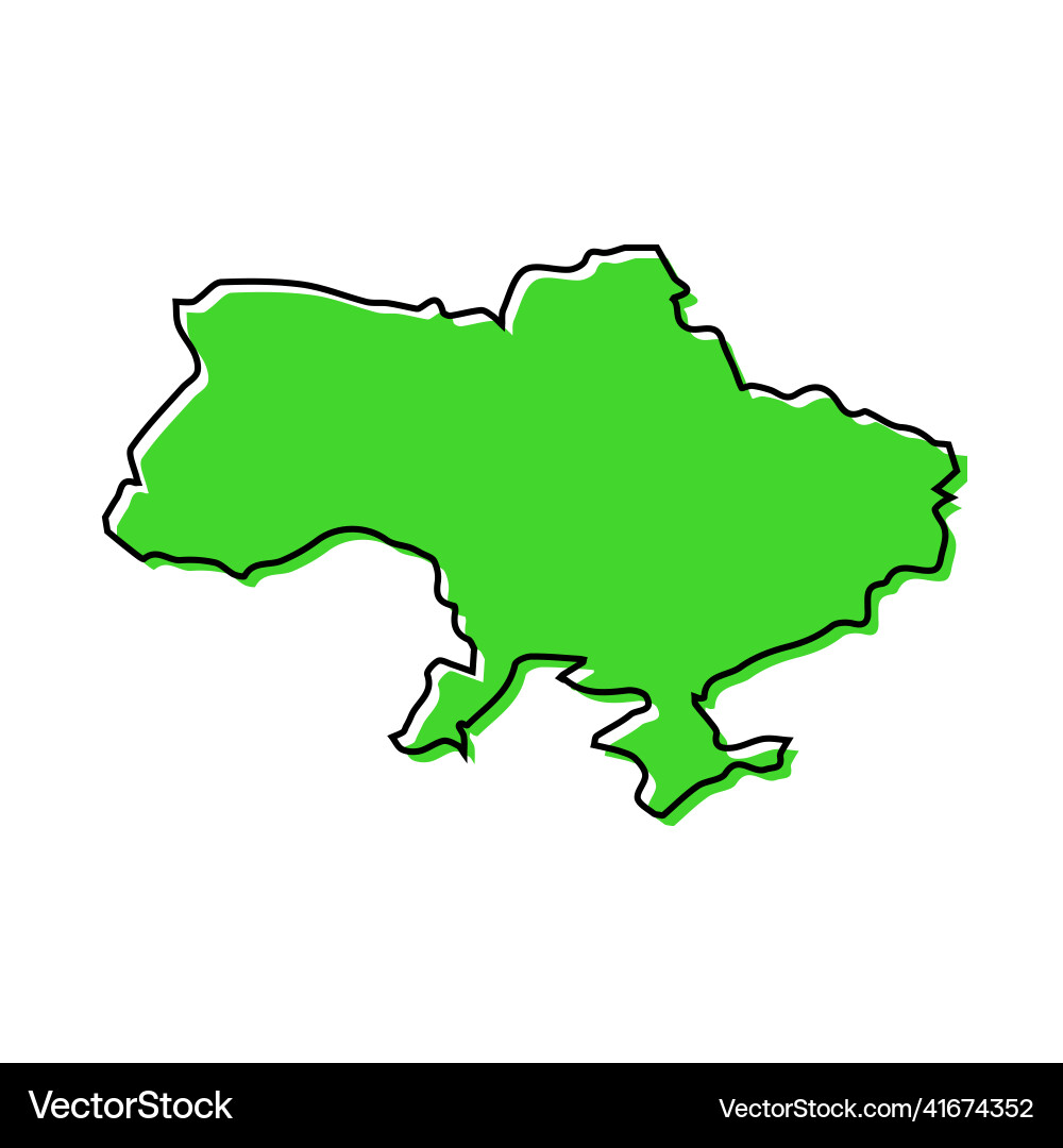 Ukraine Map Outline 11 Kiev Ukraine Art High Res Vector Graphics