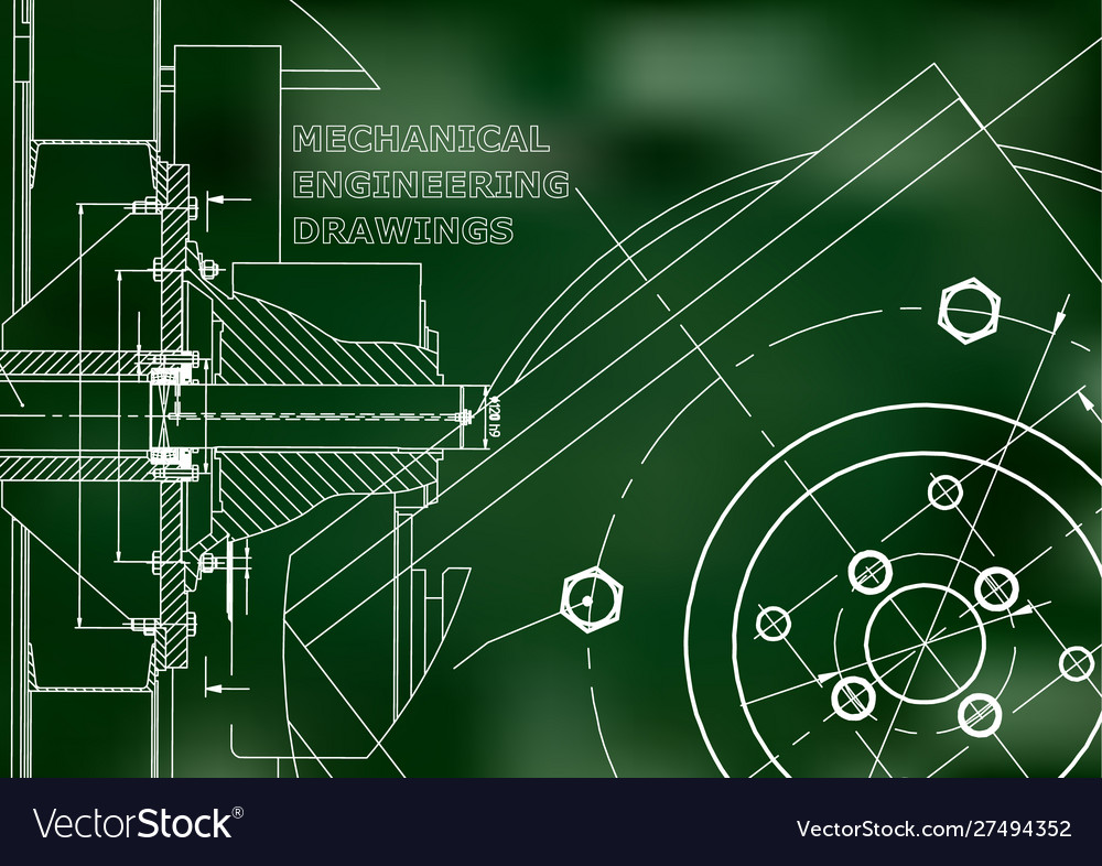 Technical mechanical engineering background Vector Image