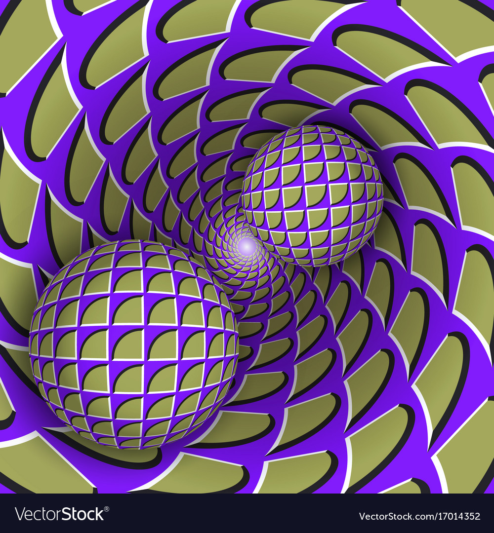 Visual two balls are moving Royalty Free Vector Image