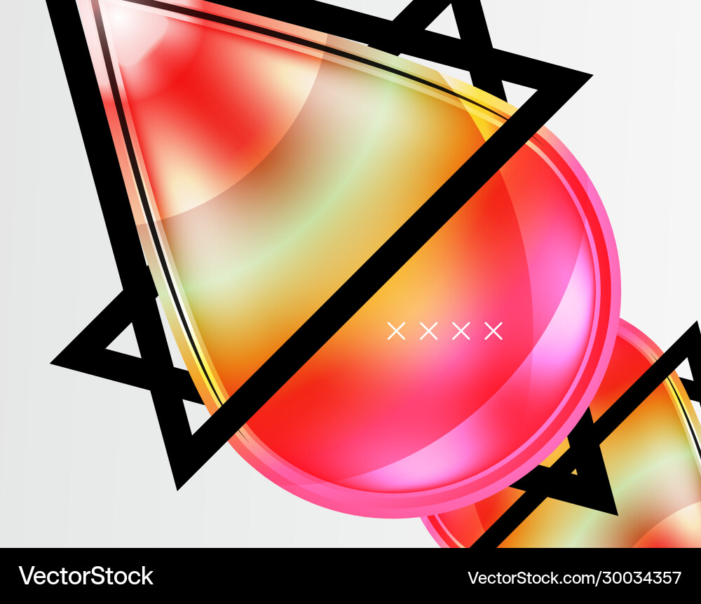 Abstract background - glossy glass bubbles Vector Image